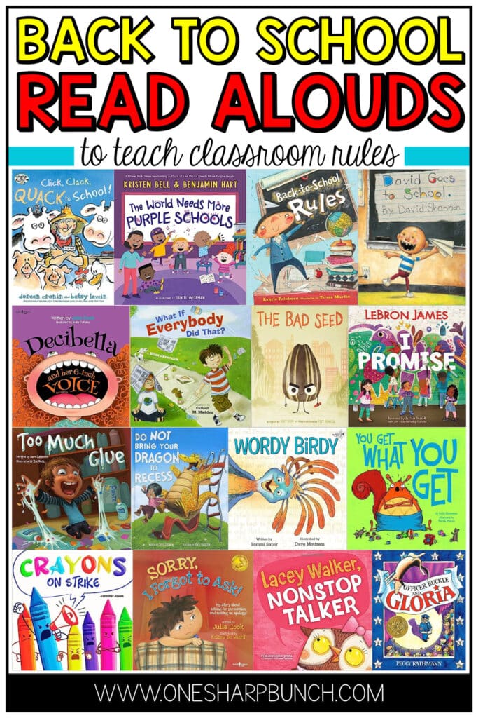 Back to School Books to Teach Rules and Procedures - One Sharp Bunch