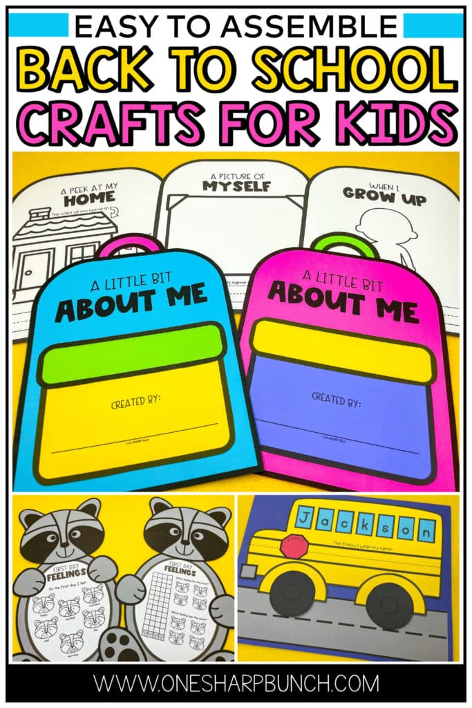 Back to School Crafts for Preschool, Kindergarten and First Grade - The ...