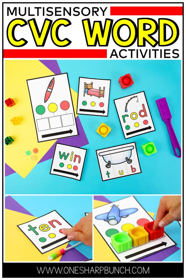 Multisensory CVC Word Activities - One Sharp Bunch