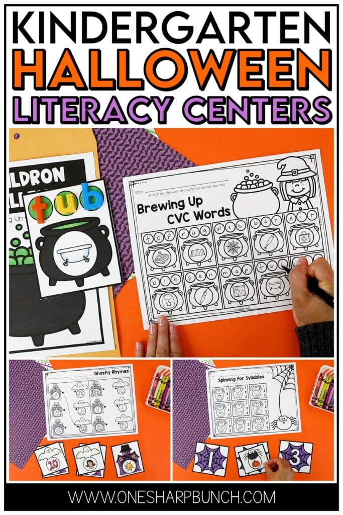Halloween Centers for Kindergarten and First Grade - One Sharp Bunch