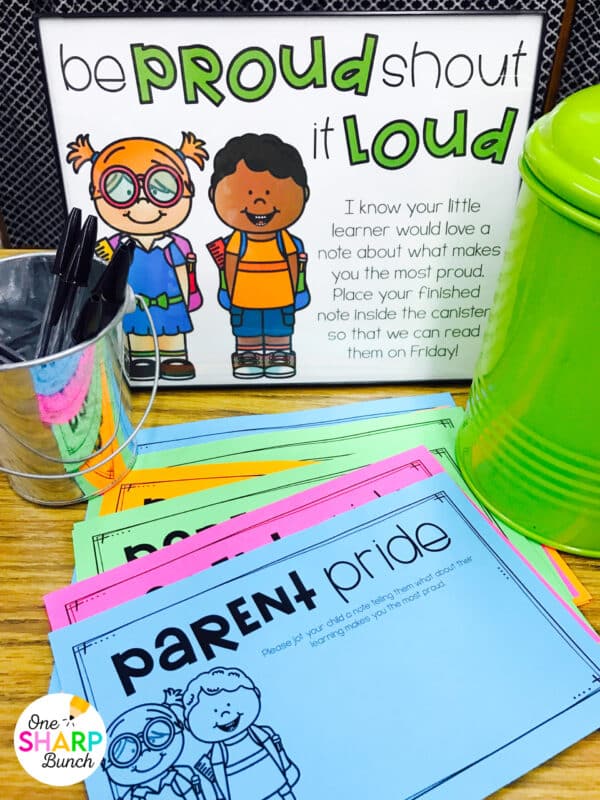 Parent Teacher Conferences Parent Pride Shout Out - One Sharp Bunch