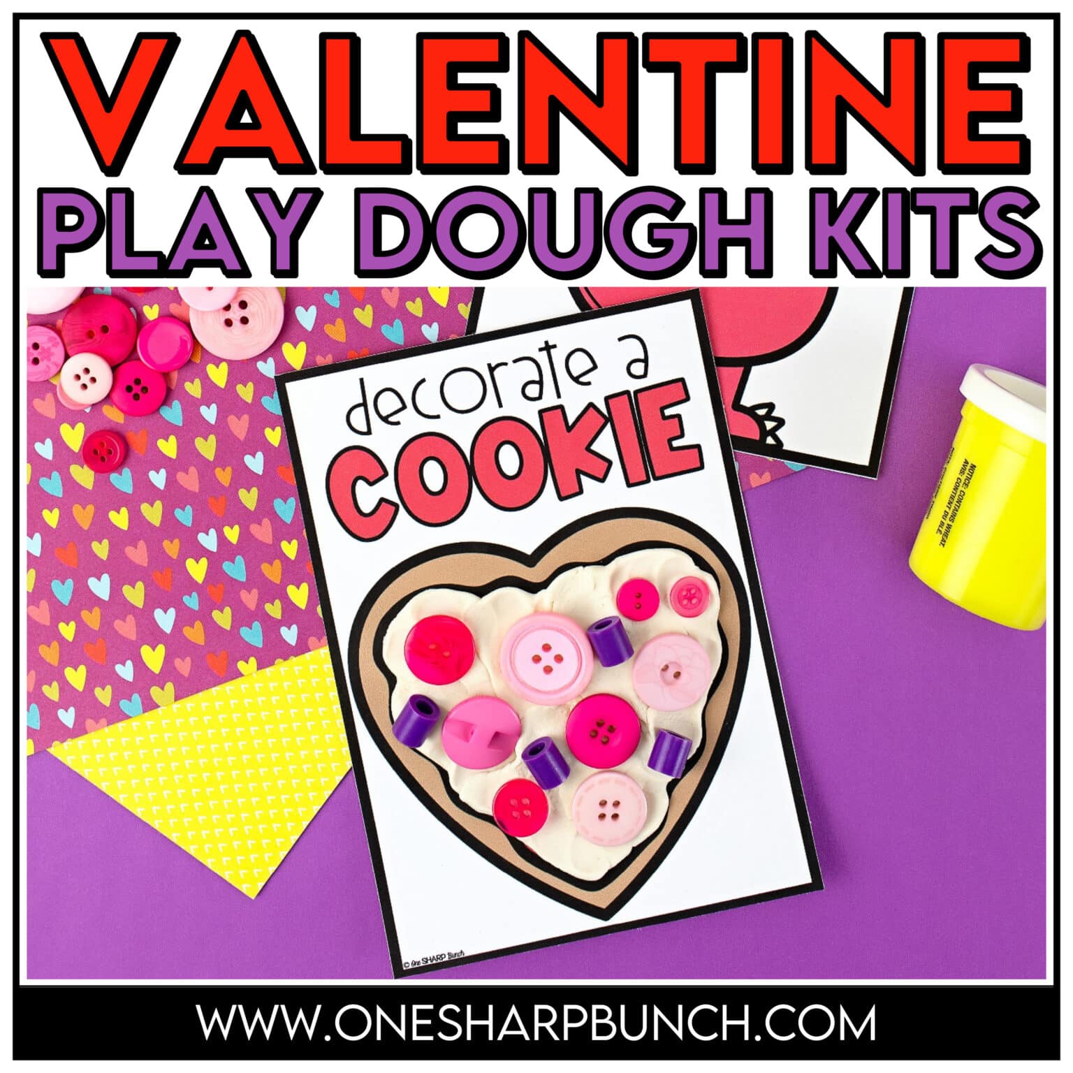 Valentine’s Mosaic Heart Craft for Kids - One Sharp Bunch