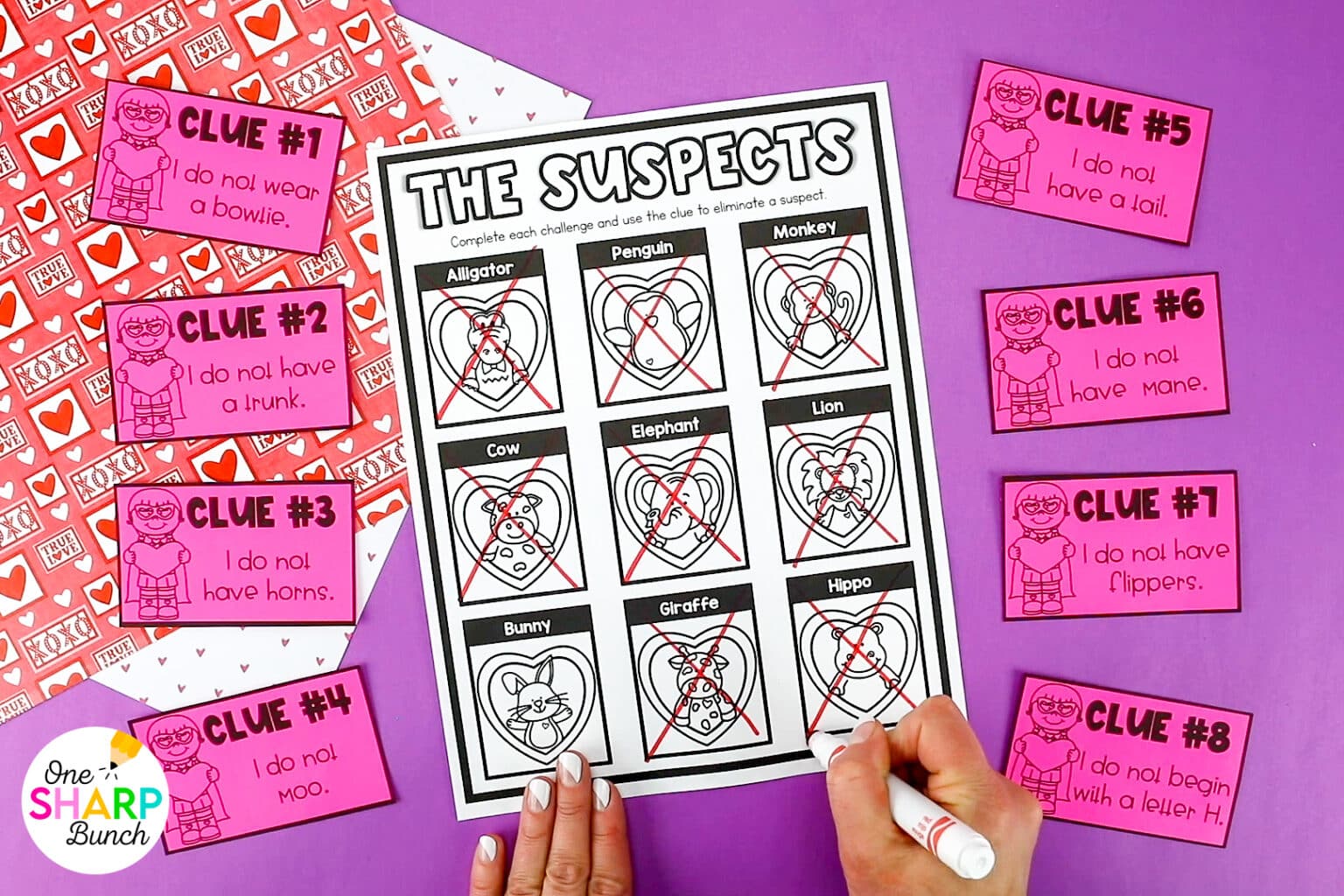 Valentine’s Day Centers for Kindergarten - One Sharp Bunch