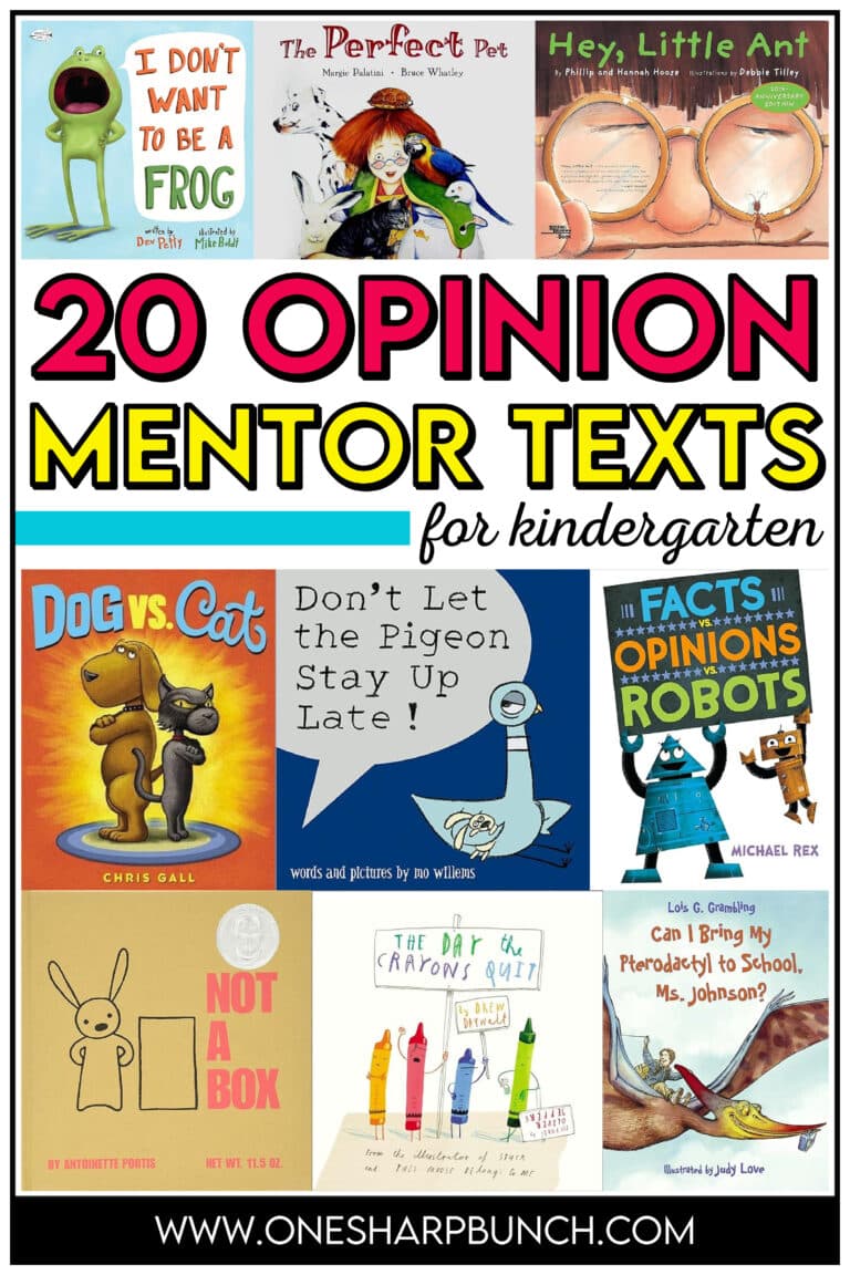 20 of the Best Opinion Writing Mentor Texts for Kindergarten - One ...