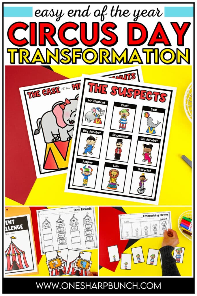 End of the Year Circus Activities and Centers for Kindergarten - One ...