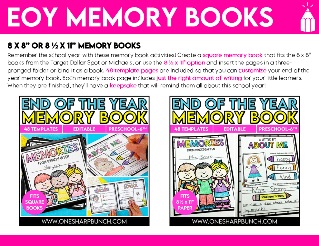 End of Year Countdown Activities, Student Awards, Memory Book, Crafts ...