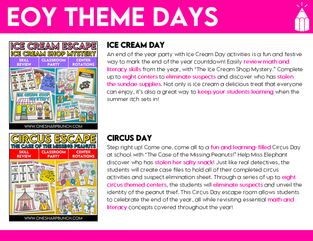 End of Year Countdown Activities, Student Awards, Memory Book, Crafts ...