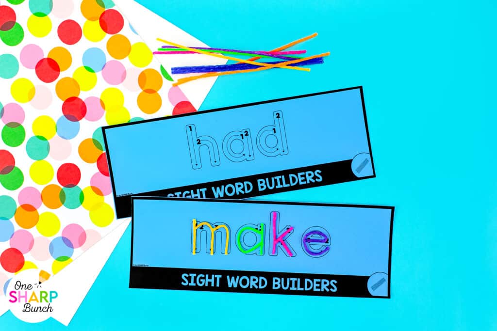 The Best Fine Motor Sight Word Activities - One Sharp Bunch