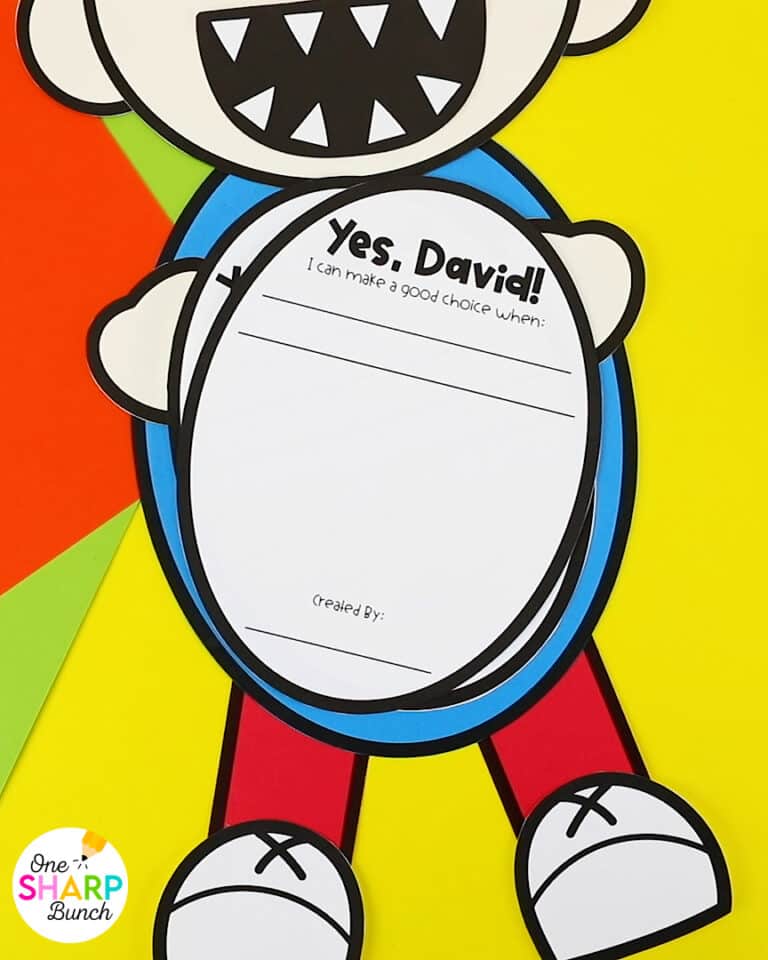 Adorable David Goes to School Craft for Making Good Choices - One Sharp ...