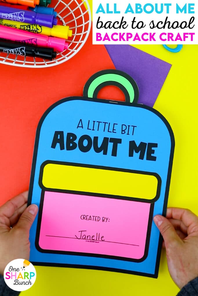 All About Me Activities and Craft for Back to School - One Sharp Bunch