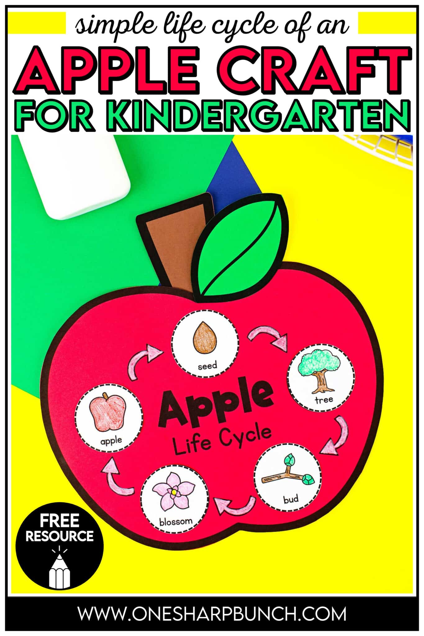 Simple Apple Life Cycle Craft - The Sharp Kinder Club