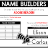 Editable Name Practice Fine Motor Name Activities Sticker Name Mats ...