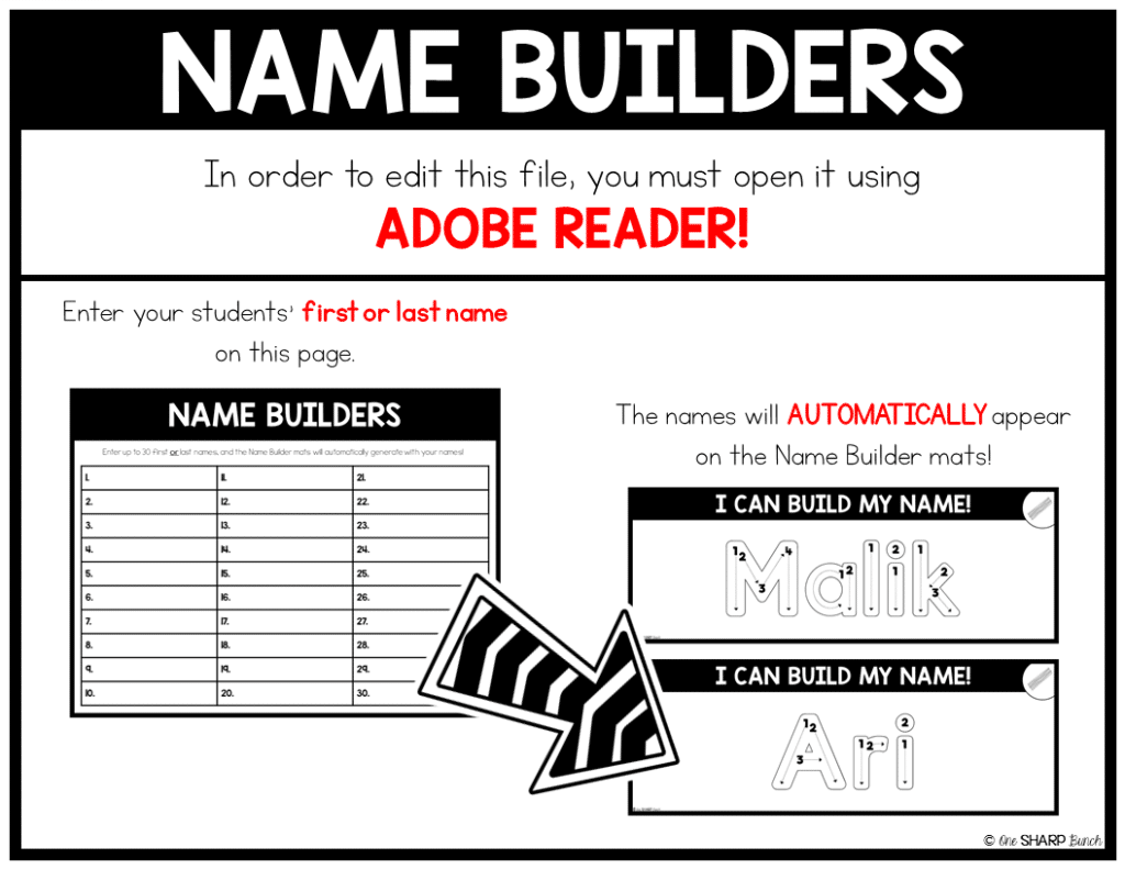 Editable Name Practice Fine Motor Name Activities Wax Sticks Name Mats ...