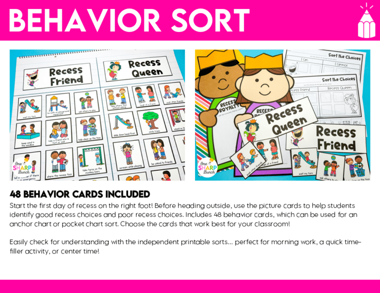 The Recess Queen Activities and Craft for the First Week of Back to ...