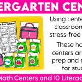 20 Math and Literacy September Kindergarten Centers or Morning Work ...
