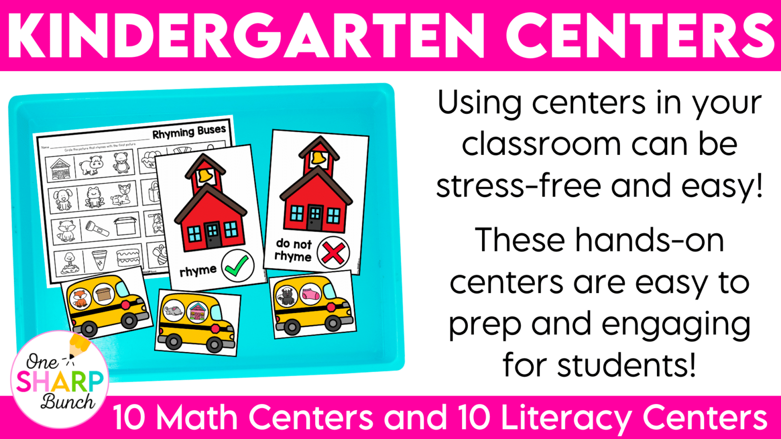 20 Literacy & Math Back to School Centers or Morning Work Tubs - One ...