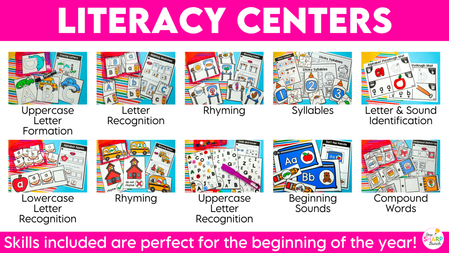 20 Literacy & Math Back to School Centers or Morning Work Tubs - One ...