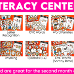 20 Math and Literacy October Kindergarten Centers or Morning Work Tubs ...