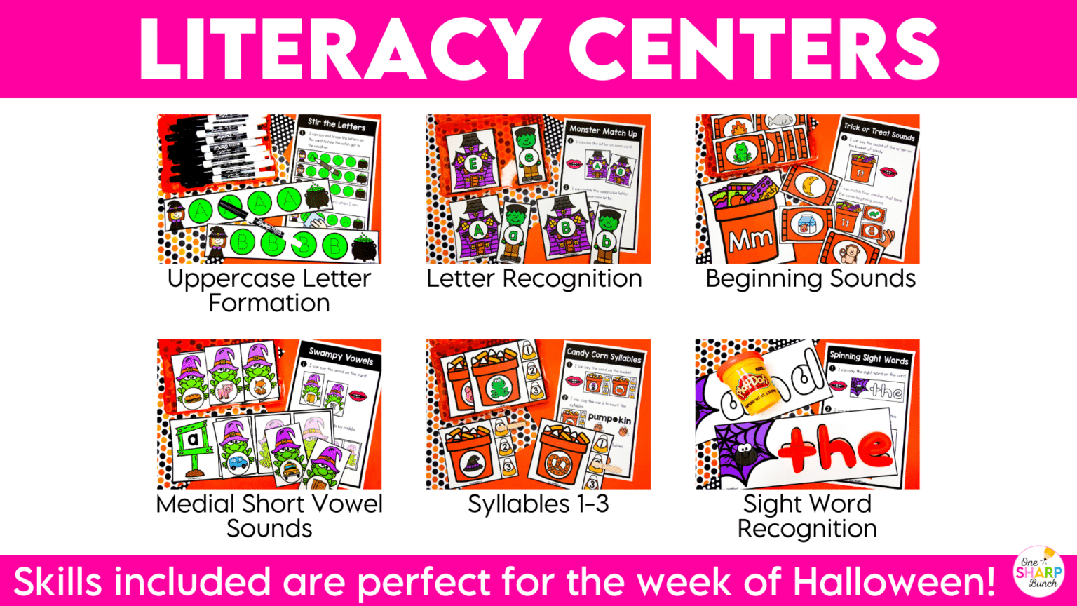 Halloween Kindergarten Centers - Halloween Math and Literacy Centers or ...