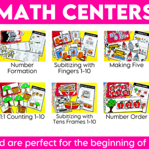 20 Math and Literacy September Kindergarten Centers or Morning Work ...
