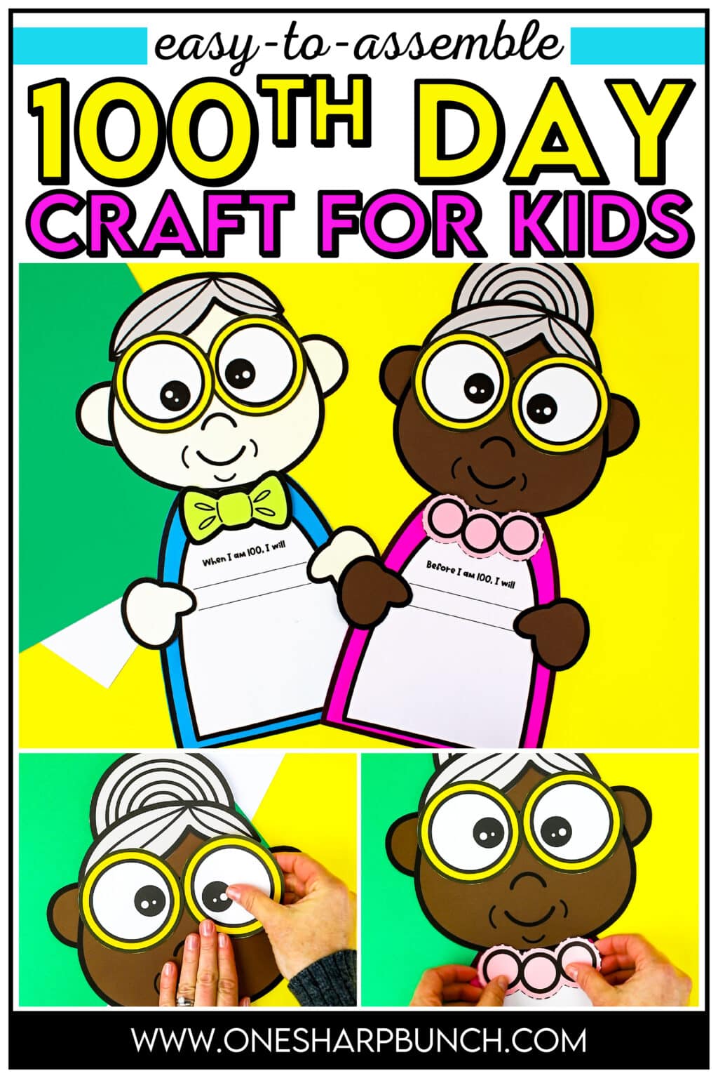 Adorable 100 Year Old Craft for Kids for the 100th Day of School - One ...