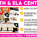 20 Math and Literacy November Kindergarten Centers or Morning Work ...