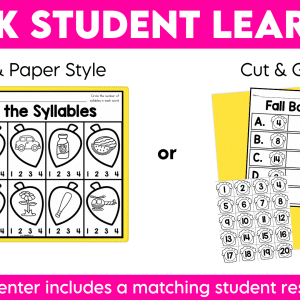 20 Math and Literacy November Kindergarten Centers or Morning Work ...