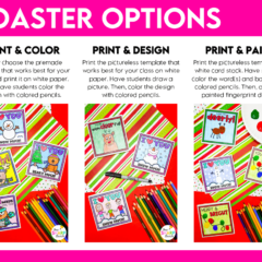 DIY Tile Coasters Christmas Craft for Parent Holiday Gift from Students ...
