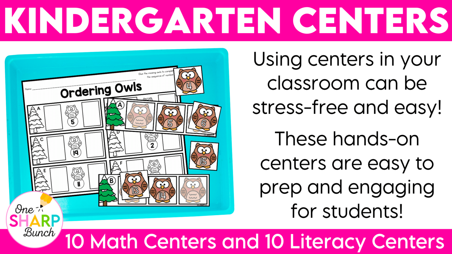 20 Math and Literacy January Kindergarten Centers or Morning Work Tubs ...