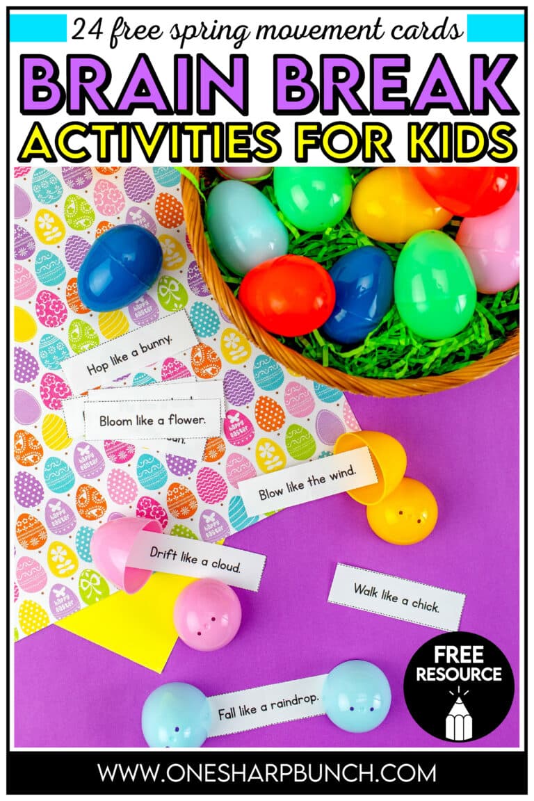 24 Free Easter Movement Cards & Brain Break Activities for Kids - One ...