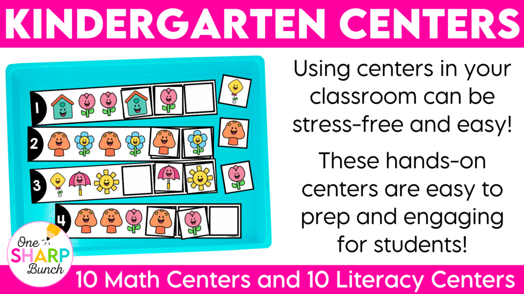 20 Math and Literacy April Kindergarten Centers or Morning Work Tubs ...