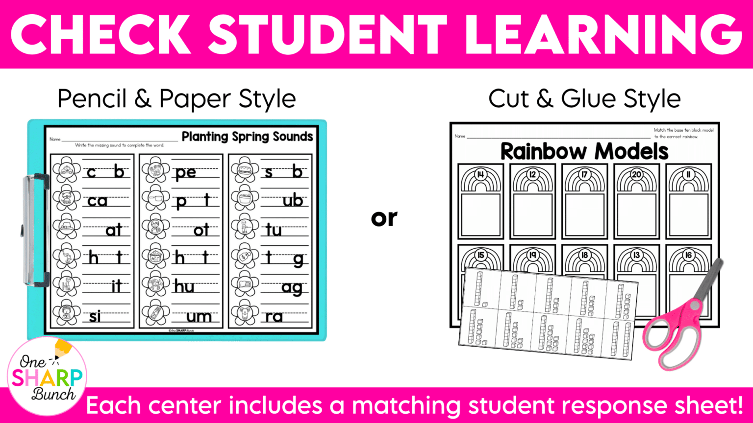 20 Math and Literacy April Kindergarten Centers or Morning Work Tubs ...