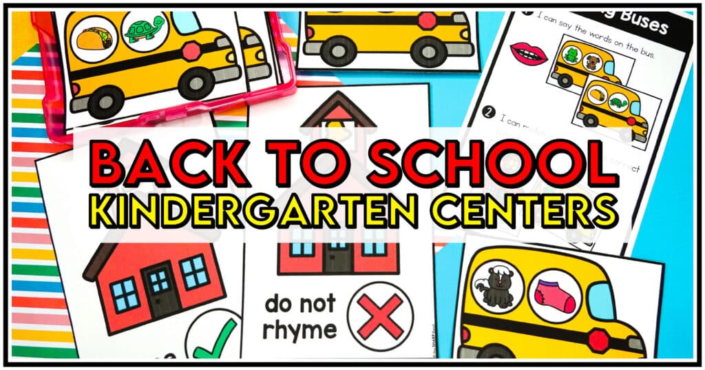 20 Hands-On Back to School Centers for Kindergarten - One Sharp Bunch
