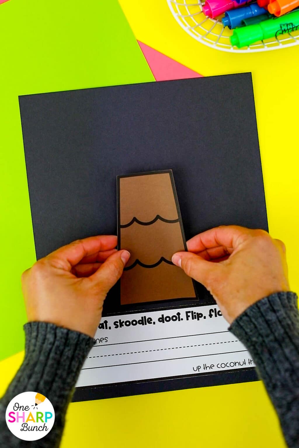 Adorable Chicka Chicka Boom Boom Craft for Name Practice - One Sharp Bunch