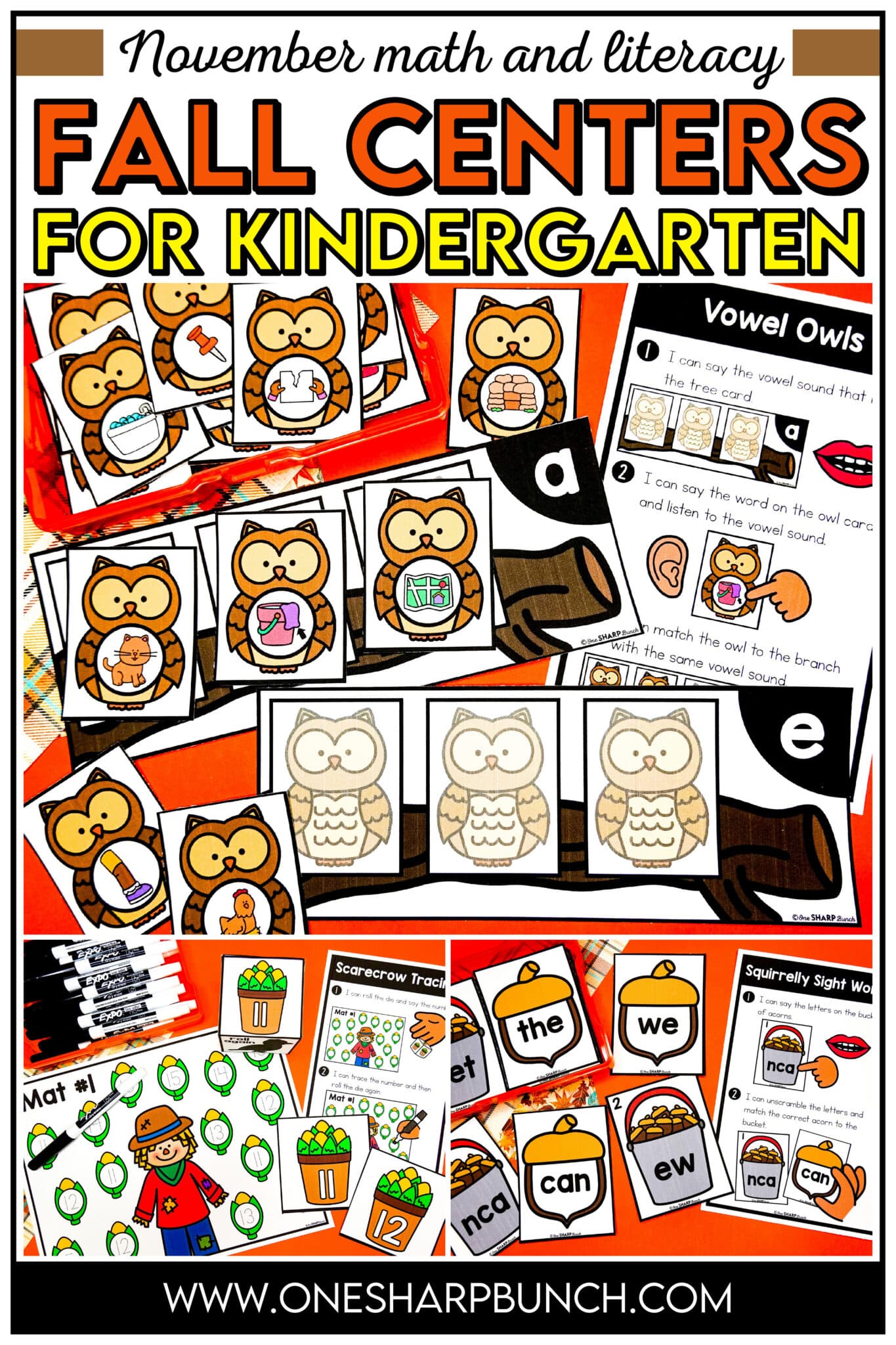 20 Fun & Engaging November Centers for Kindergarten - One Sharp Bunch