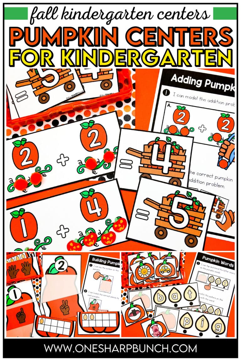 20 Fun & Engaging October Centers for Kindergarten - One Sharp Bunch