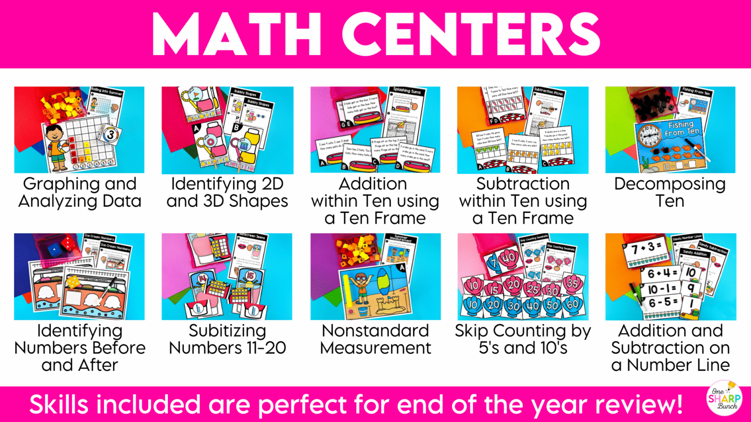 20 Math and Literacy End of the Year Kindergarten Centers or Morning ...