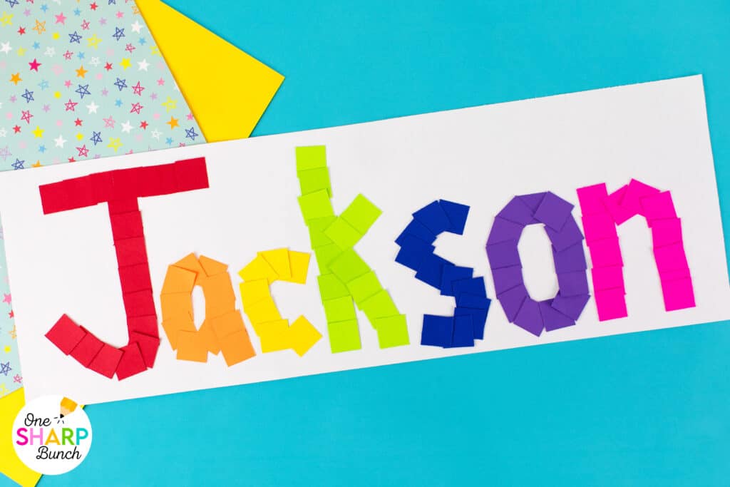 Easy DIY Name Activities for Name Practice - One Sharp Bunch