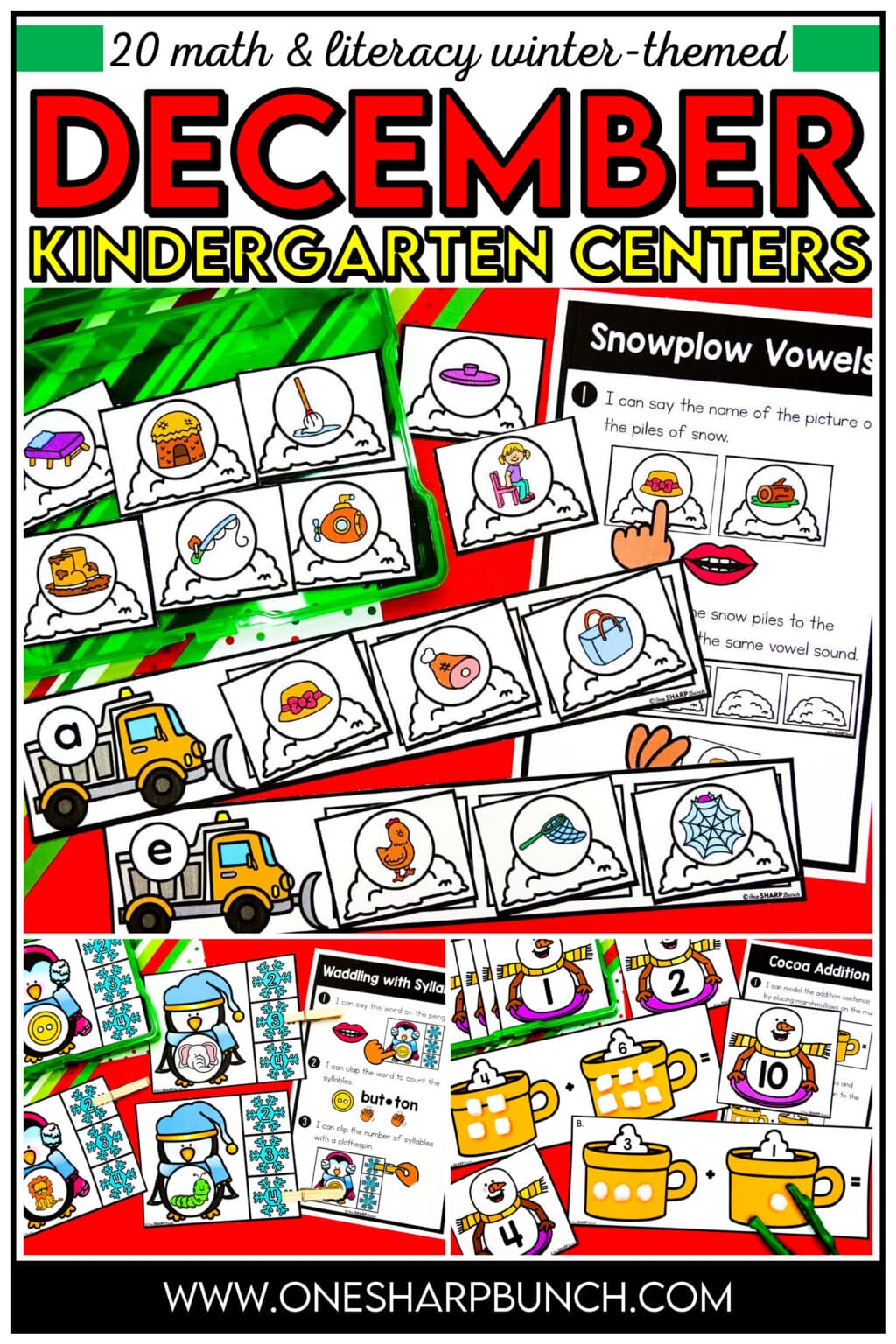 20 Exciting Low-Prep December Centers for Kindergarten - One Sharp Bunch