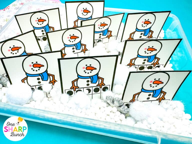5 Feed the Snowman Fine Motor Activities for Winter Centers - One Sharp ...