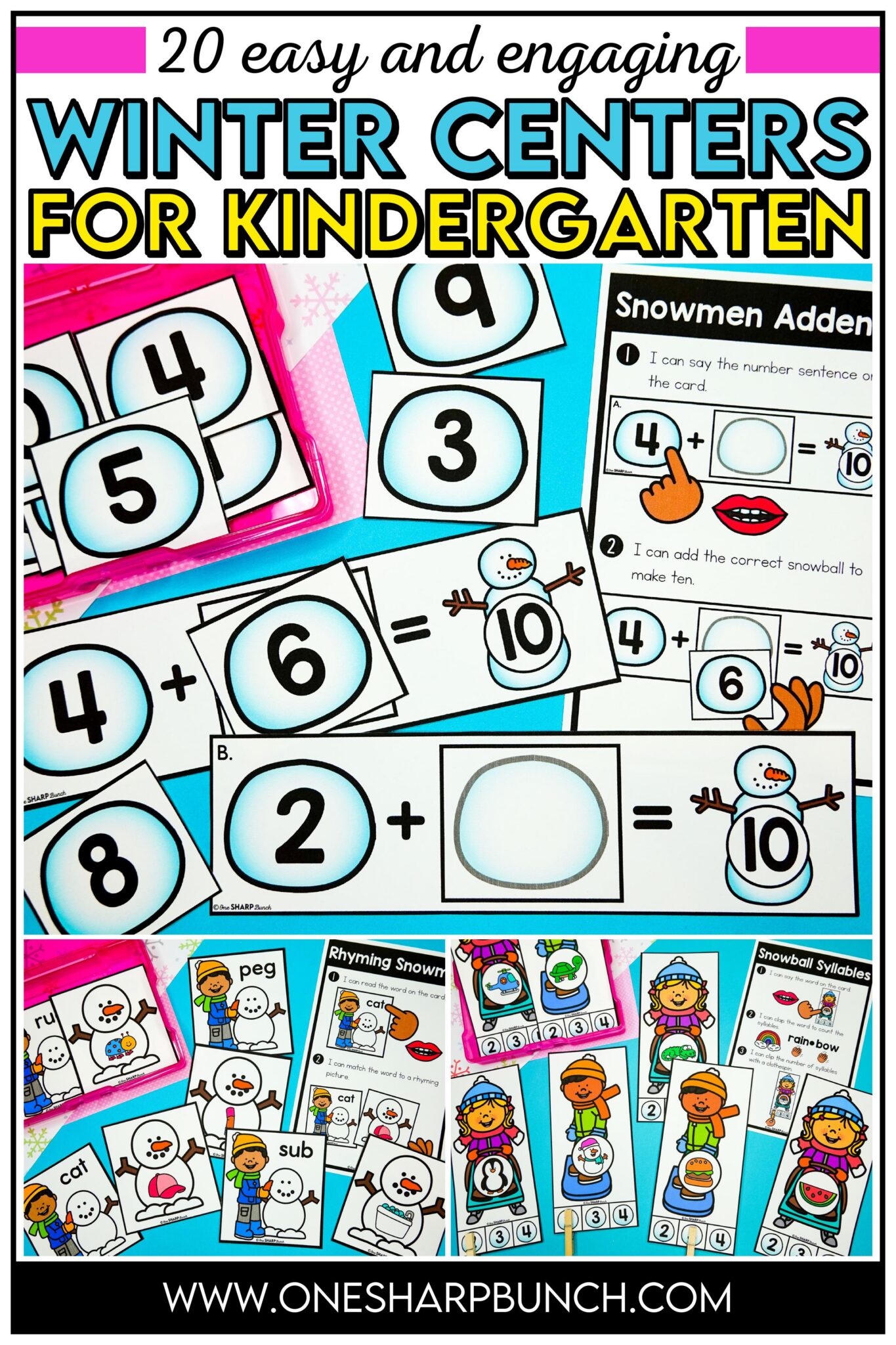 20 Winter-Themed January Centers for Kindergarten - One Sharp Bunch