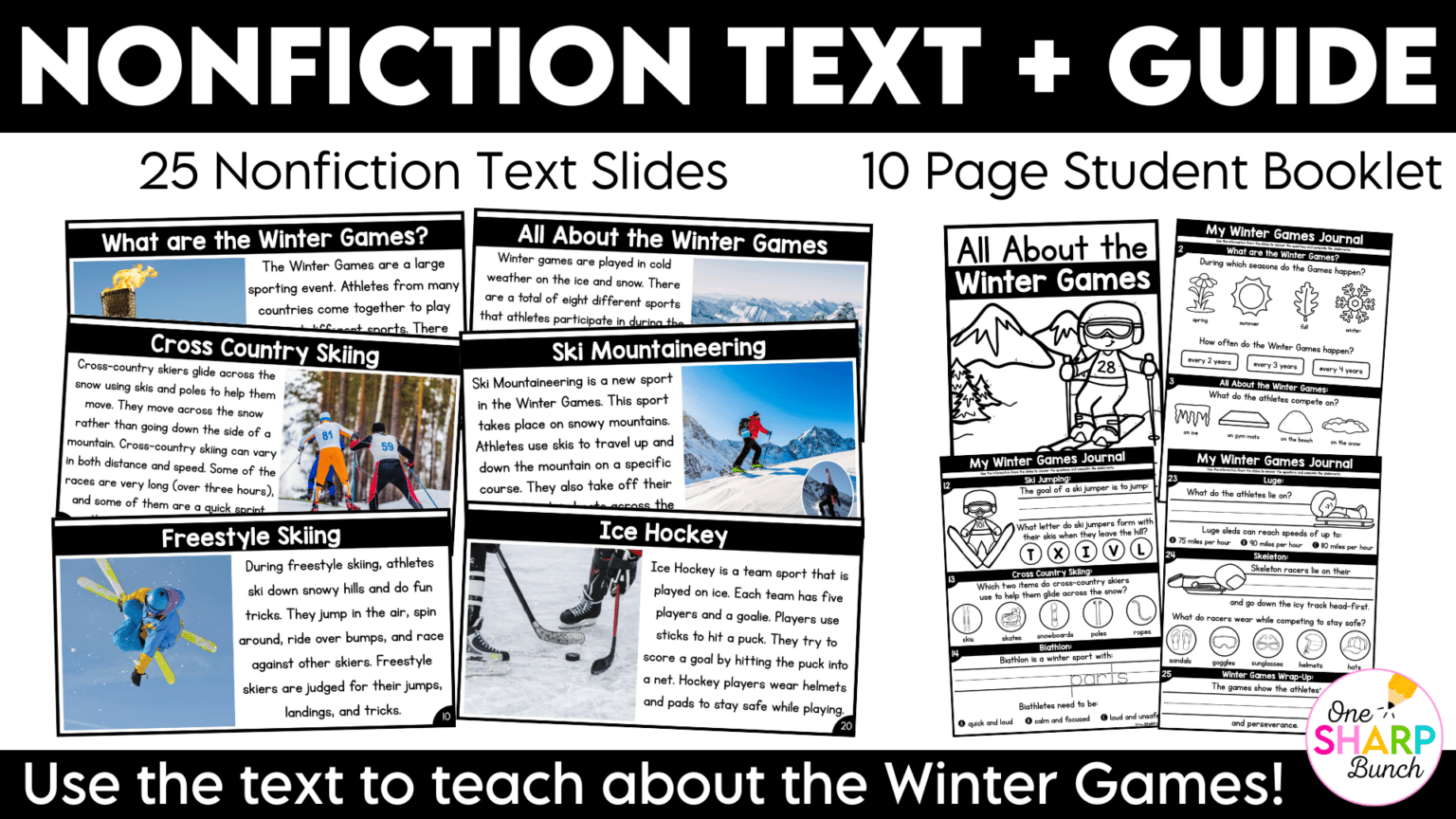 2026 Winter Games Olympics Activities Craft Centers Digital Slides ...