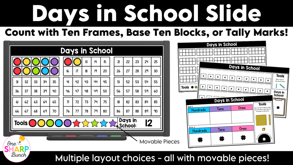 Daily March Calendar Slides for Morning Meeting Editable Digital ...