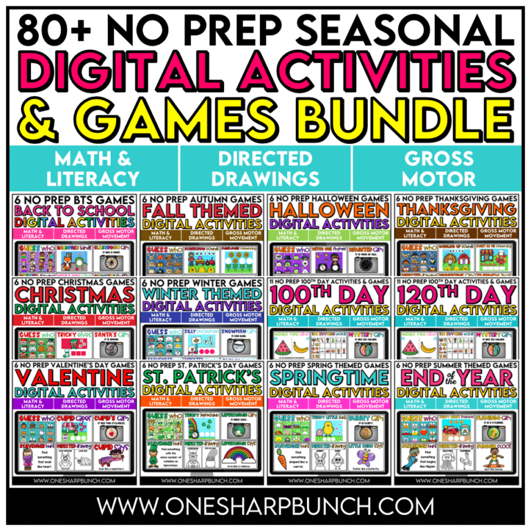 No-Prep Seasonal & Holiday Digital Games & Activities Mega Bundle - One ...