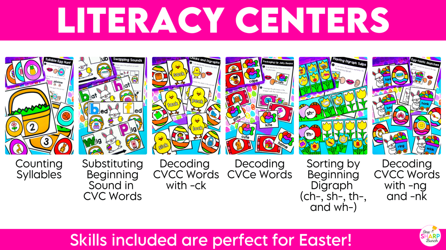 Easter Centers Spring Math & Literacy Kindergarten Centers Morning Work ...