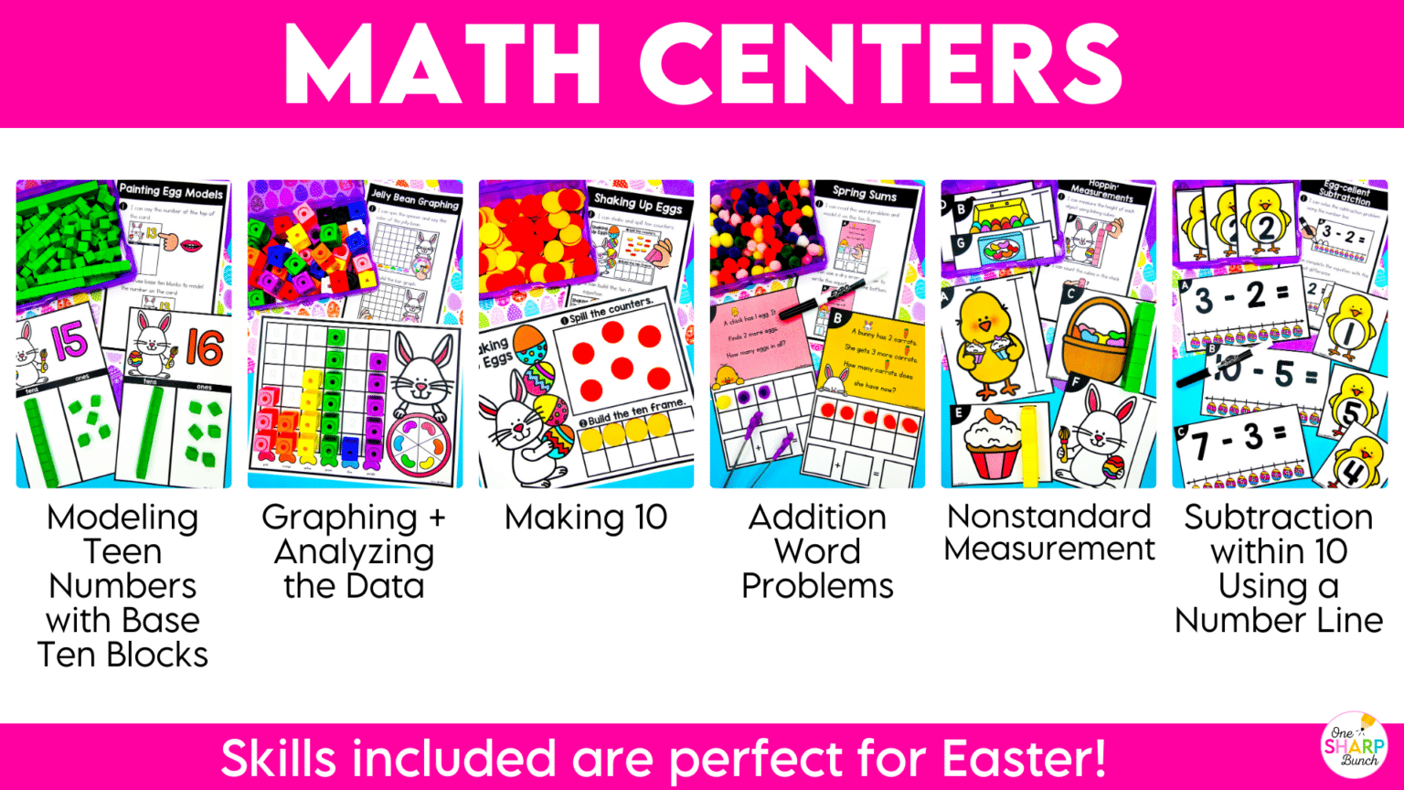 Easter Centers Spring Math & Literacy Kindergarten Centers Morning Work ...