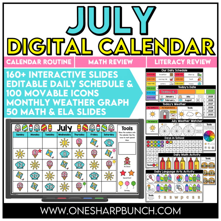 Editable Interactive Daily Digital Calendar Slides Year Bundle ...
